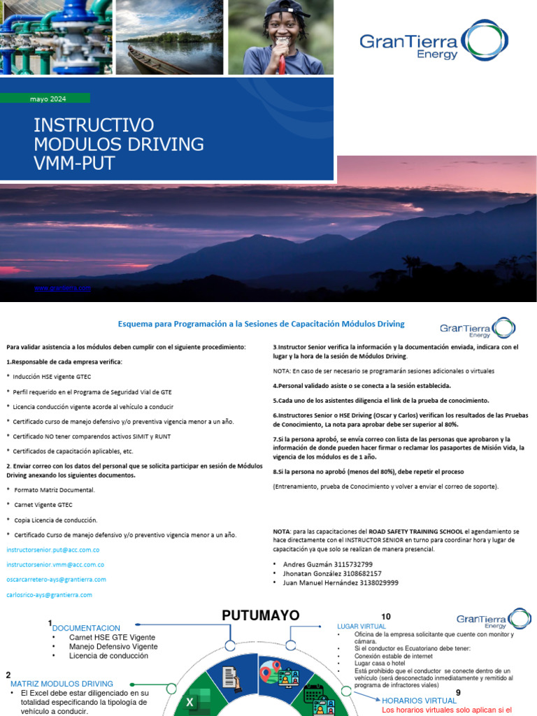 Instructivo MODULOS DRIVING FINAL | PDF
