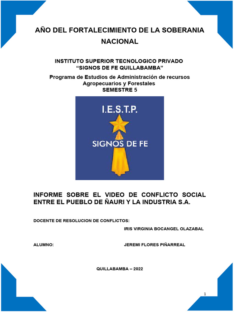 Conflicto de Ñauri | PDF | Ciencias sociales