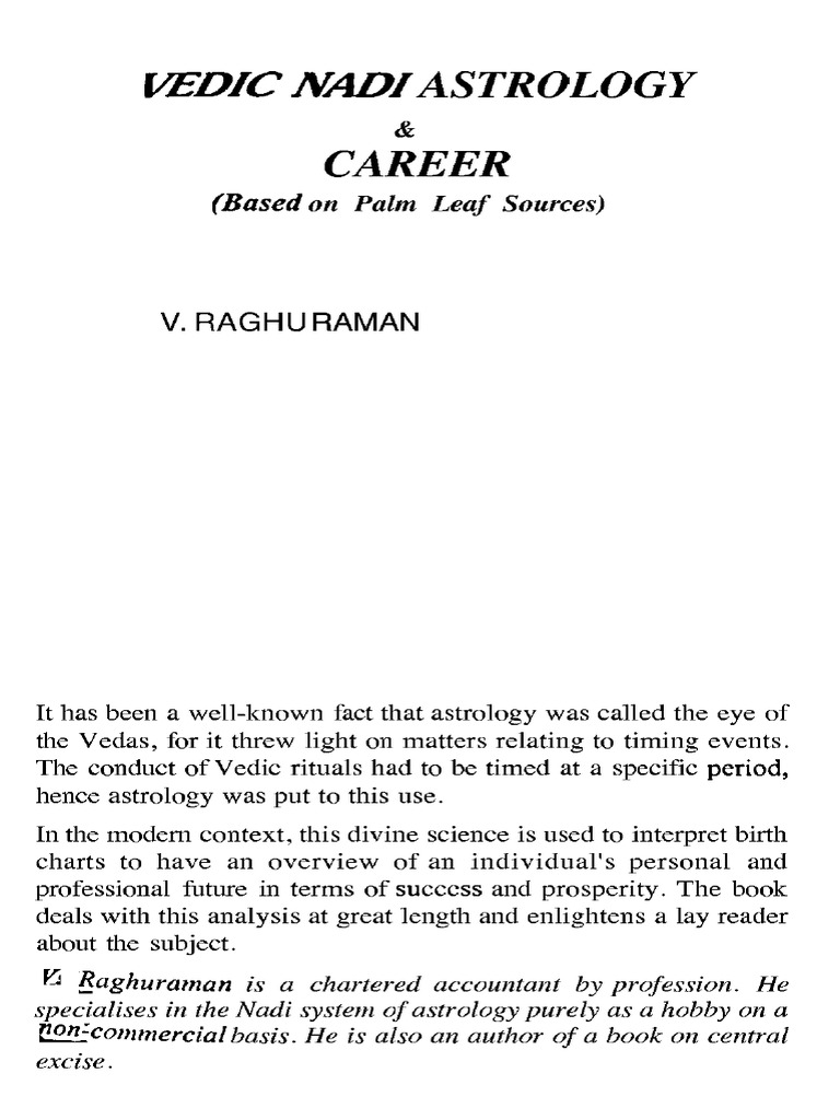 Vedic Nadi Astrology for Career Insights | PDF | Planets In Astrology ...