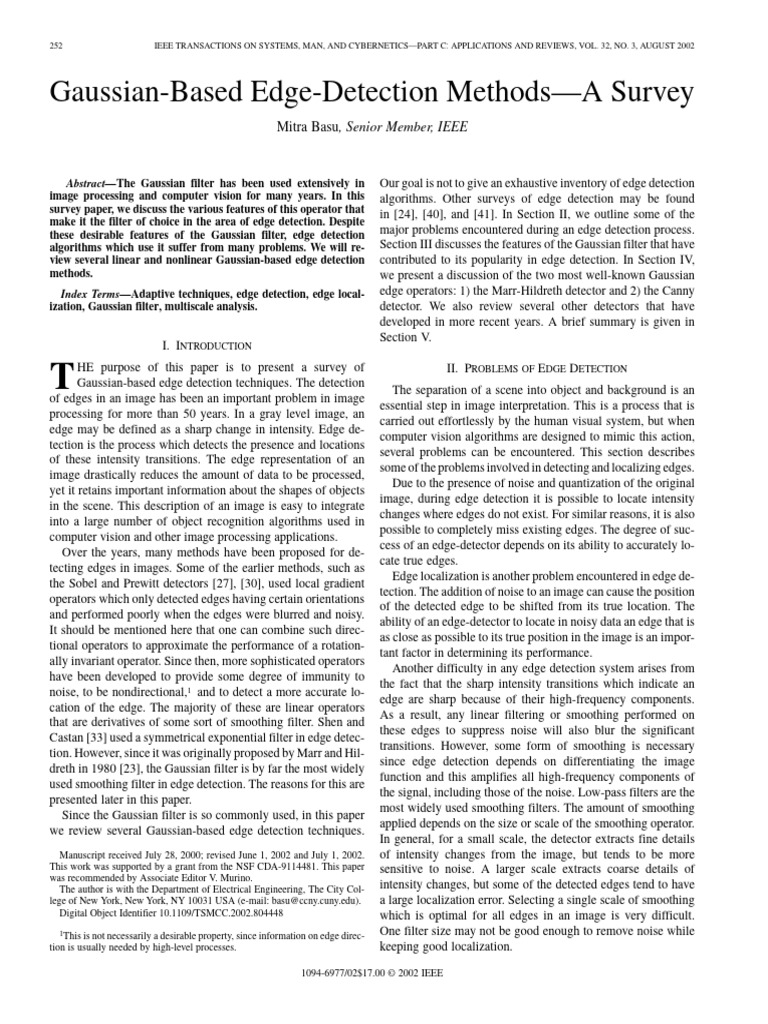 Gaussian-Based Edge-Detection Methods-A Survey | Download Free PDF | Digital Signal Processing ...