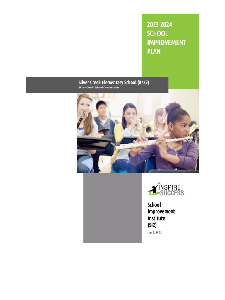 Silver Creek School Improvement Plan 2023-2024 | PDF | Standardized ...