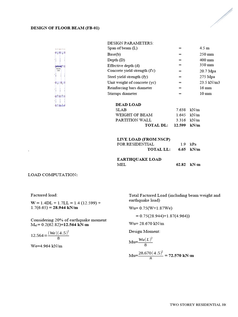 Design of Floor Beam | Download Free PDF | Mechanical Engineering | Building Technology