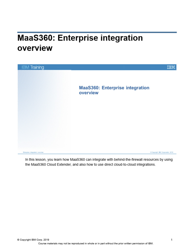 MaaS360 - Enterprise Integration Overview Guide | PDF | Cloud Computing | Share Point
