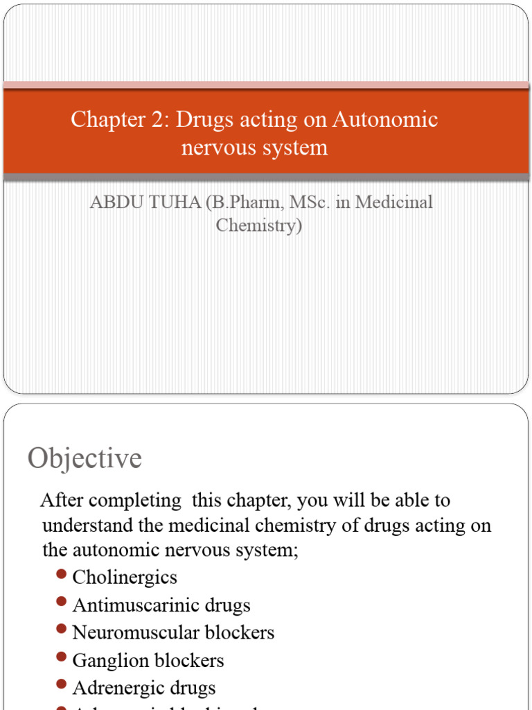 Autonomic Nervous System | PDF | Acetylcholine | Chemical Synapse
