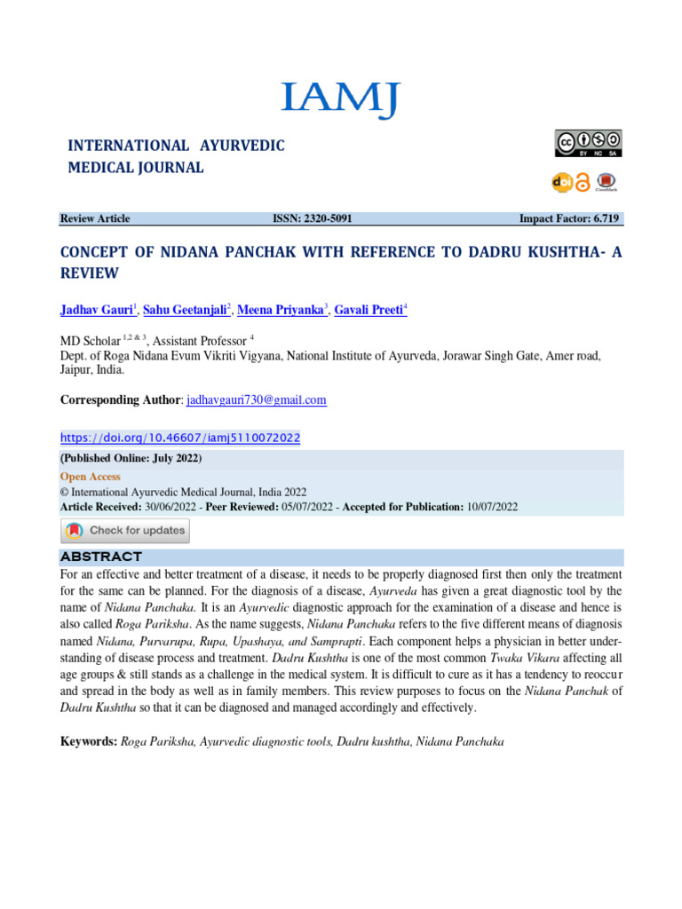 International Ayurvedic Medical Journal: Jadhav Gauri Sahu Geetanjali ...