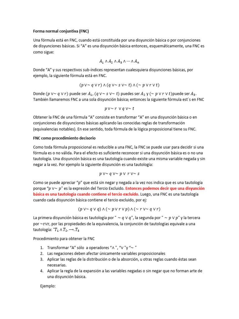 Semana 6 Forma Normal Conjuntiva y Disyuntiva | PDF | Semántica ...