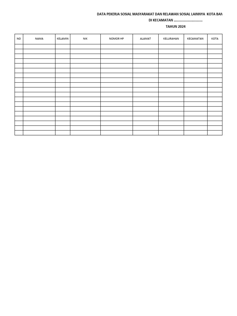 Form Pemutakhiran Data PSM 2024 | PDF