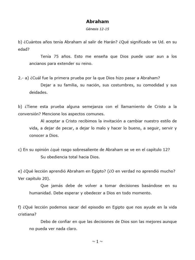Cuestionario 02 - Abraham | PDF | Jacob | Abrahán