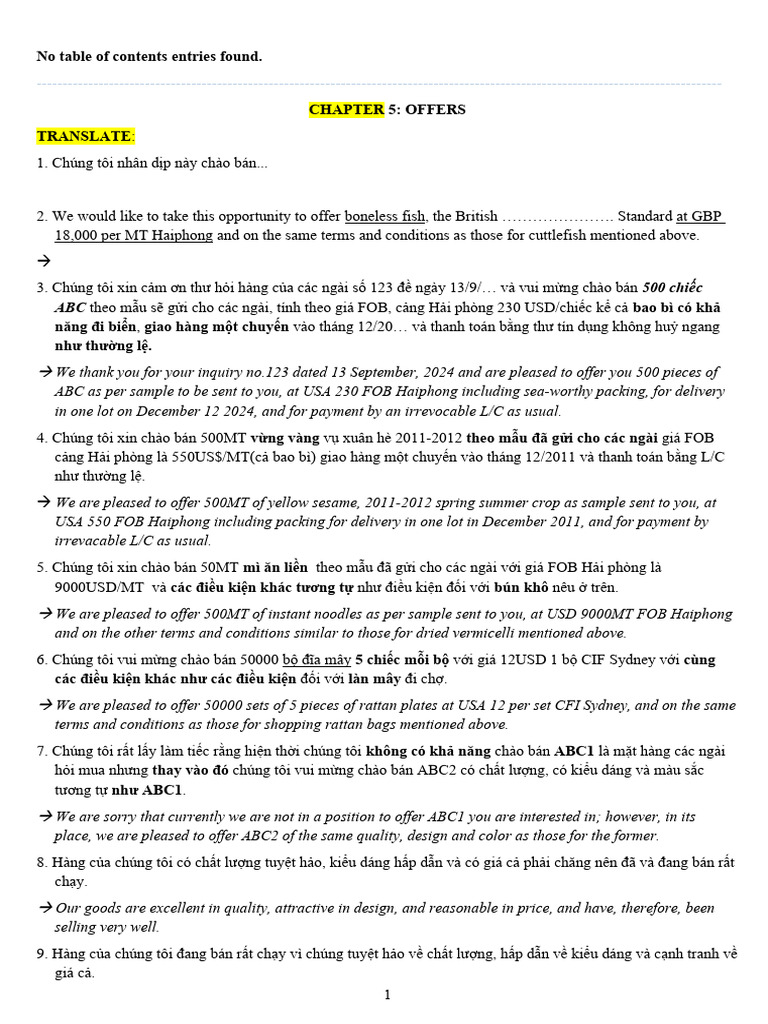 Chap5 Offers.t | PDF