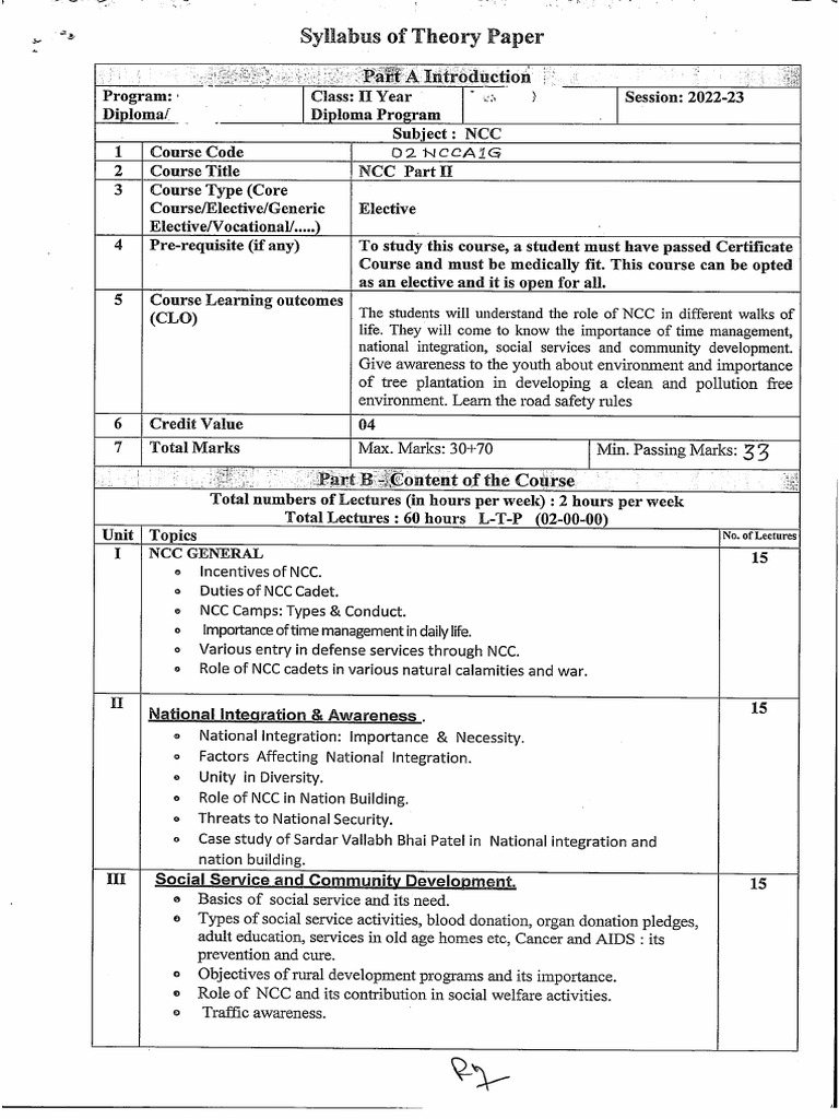 NCC Genric - 000 | PDF