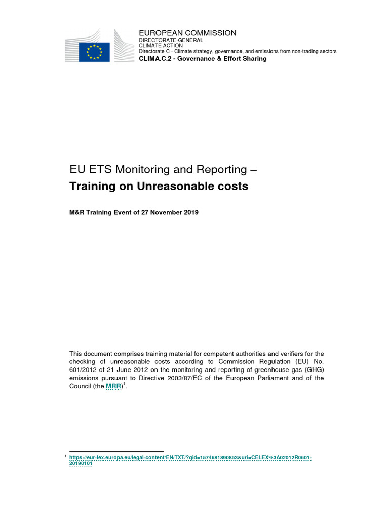 EU ETS Monitoring and Reporting | PDF | Flow Measurement | Gases
