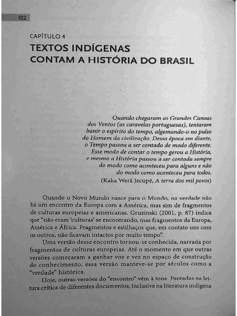 Capítulo 4 - Textos Indígenas Contam A História Do Brasil | PDF