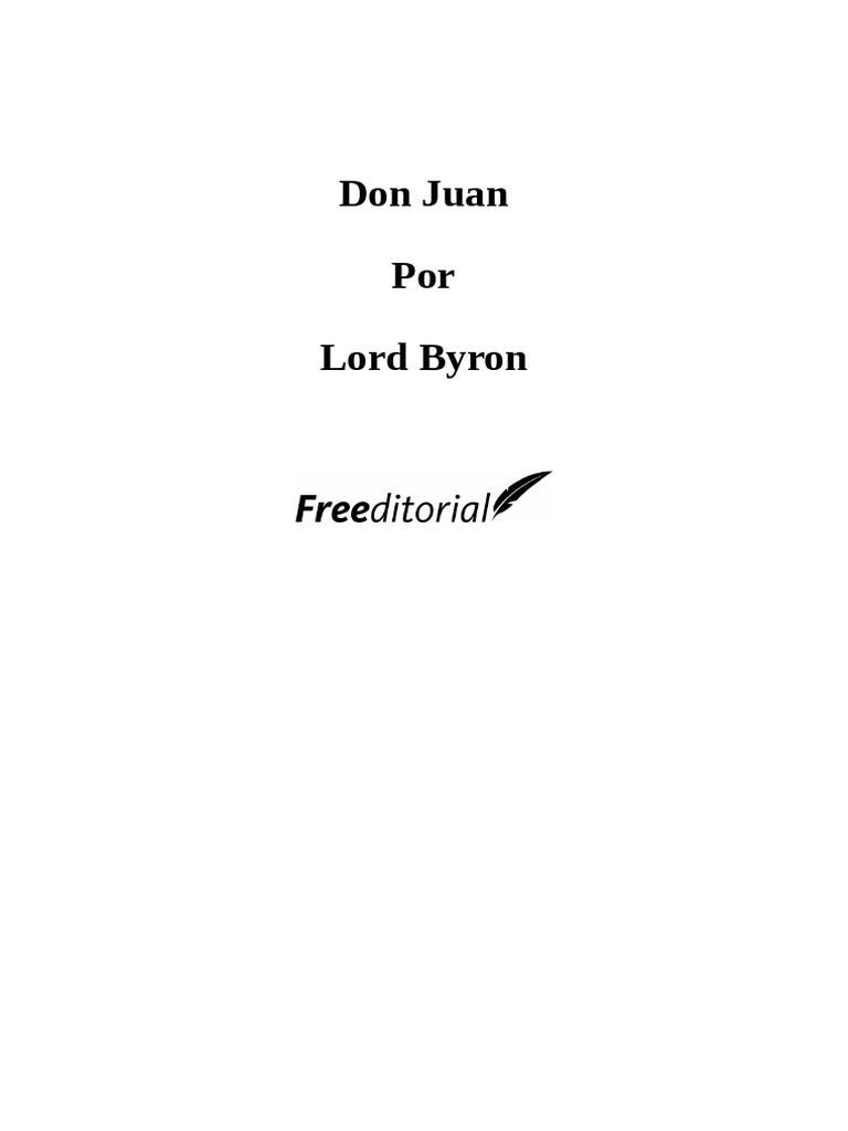 Lord Byron Don Juan | PDF | Amor | Nobleza