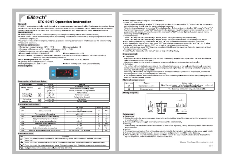 Httpswww.s3p.co - Thdownloads3p Co ThElitechManualETC 60HT Manual PDF | PDF