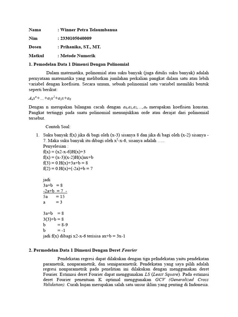 Analisis Metode Numerik | PDF