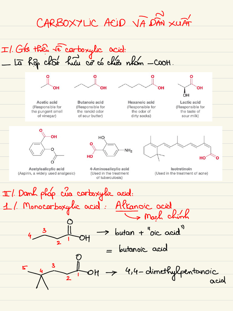 Overview of Carboxylic Acids | PDF | Organic Acids | Functional Group
