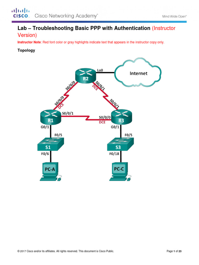 2.4.1.5 Lab - Troubleshooting Basic PPP With Authentication - ILM | PDF | Routing | Ip Address
