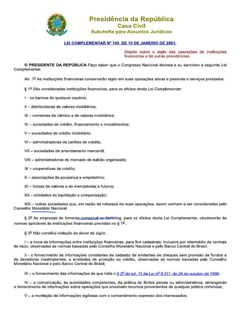 Sigilo Bancario | PDF