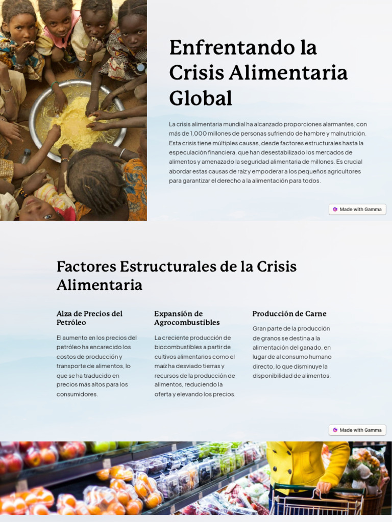 Crisis Alimentaria: Causas y Soluciones | PDF | Agricultura | Seguridad ...