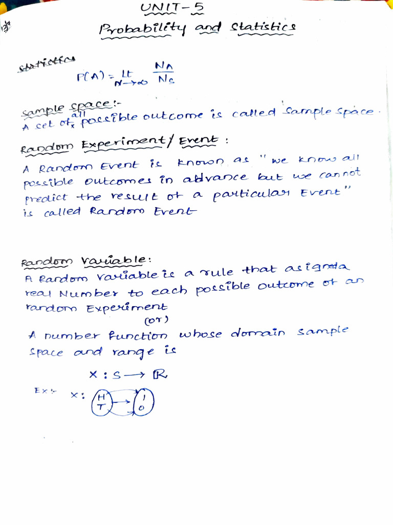 Maths Unit 5 | Download Free PDF | Probability Theory | Probability