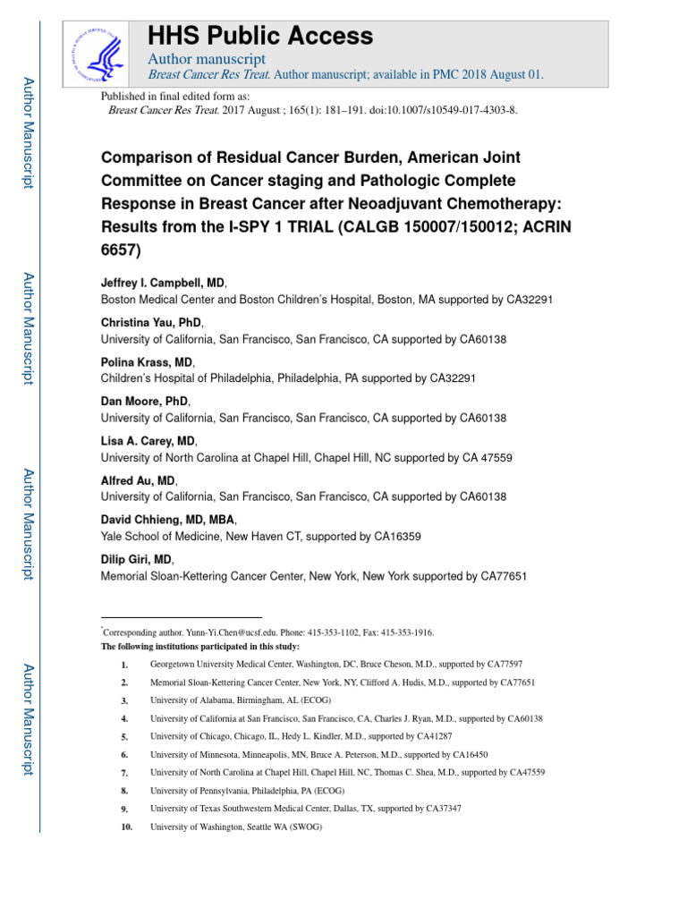 HHS Public Access: Author Manuscript | PDF | Metastasis | Cancer