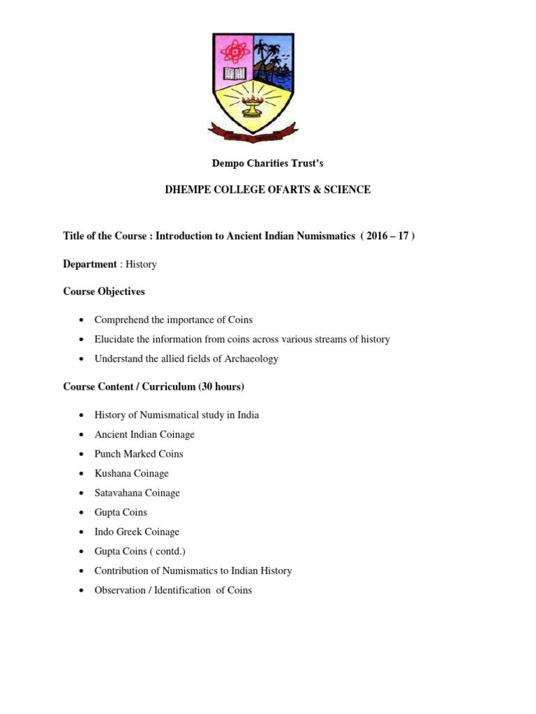 Introduction to Ancient Indian Numismatics | PDF | Numismatics ...