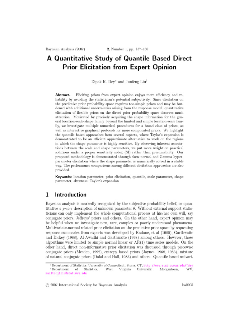 A Quantitative Study of Quantile Based Direct | PDF | Normal ...