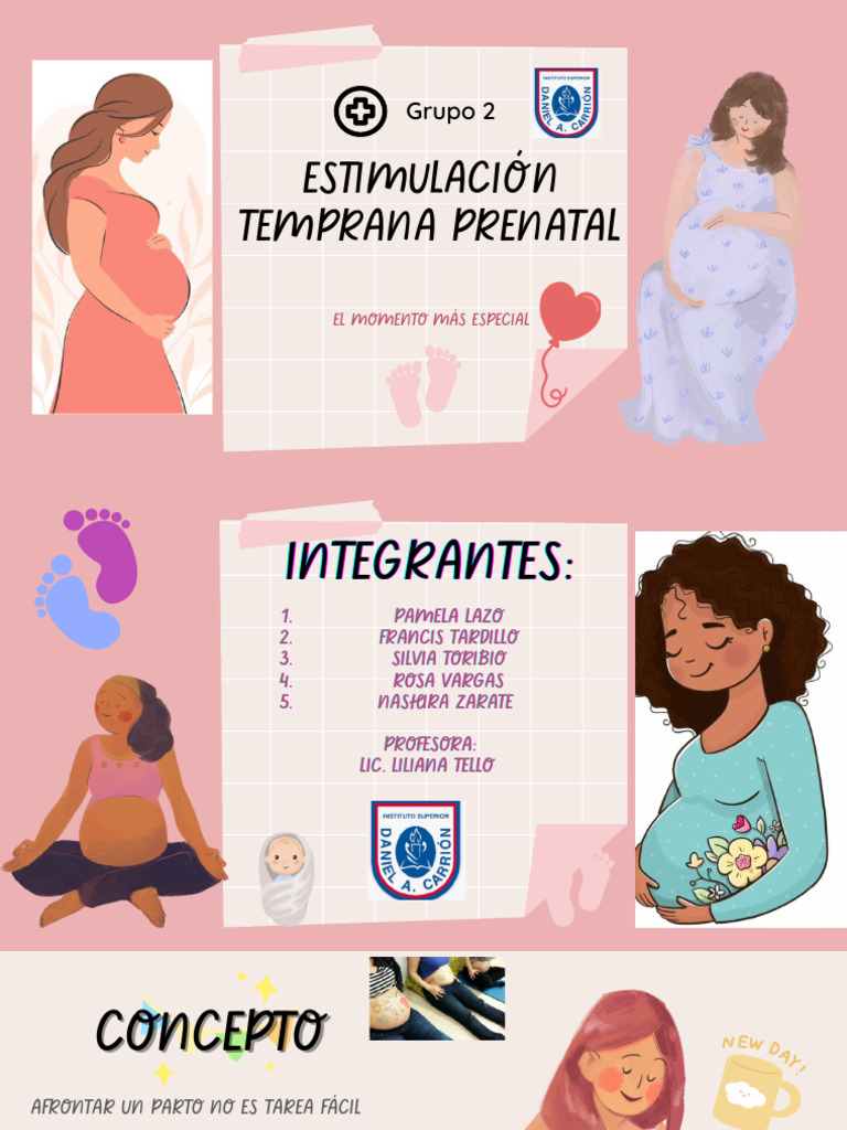 Presentación Preparación Parto Embarazo Femenino Rosa | Descargar gratis PDF | Parto | El embarazo
