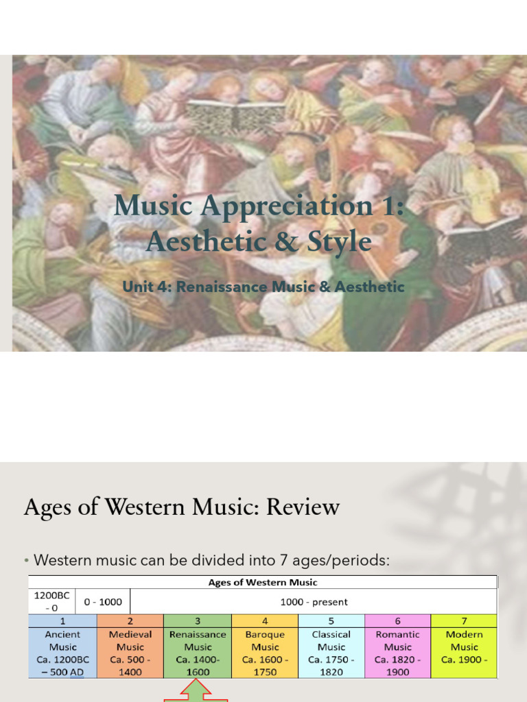 Music Appreciation 1 - Unit 4 | Download Free PDF | Renaissance