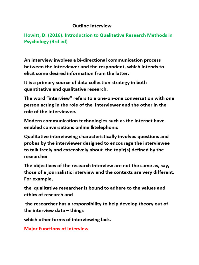 Interview SMPR | Download Free PDF | Interview | Qualitative Research