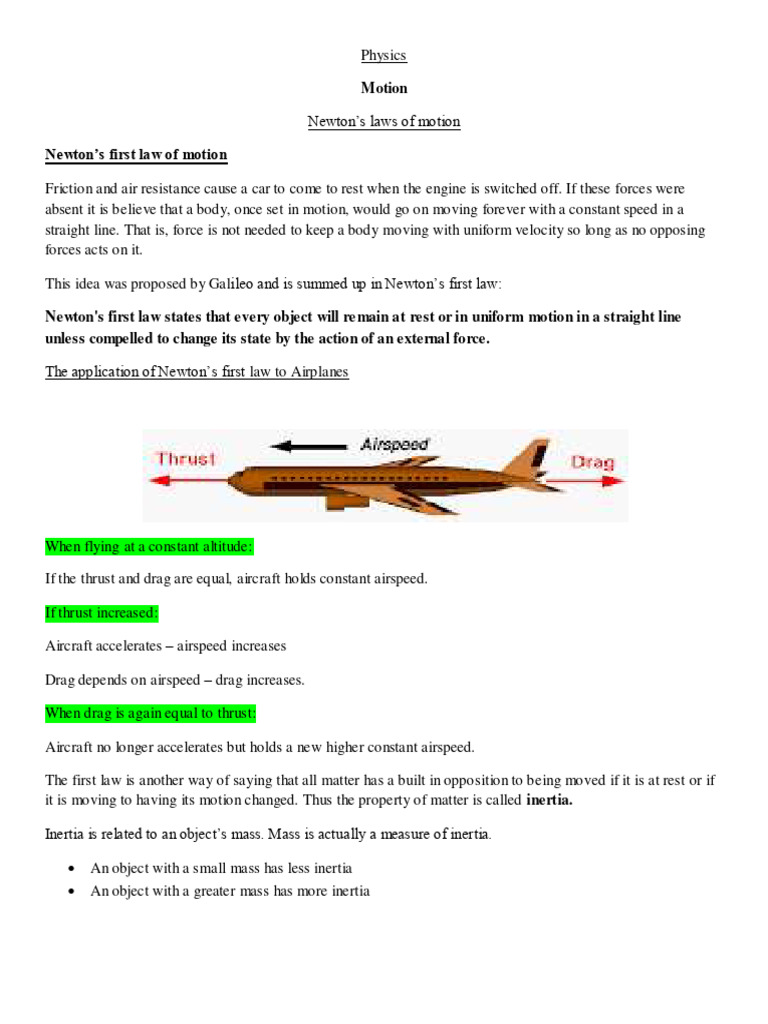 Newton's Laws of Motion 1 | PDF | Force | Inertia