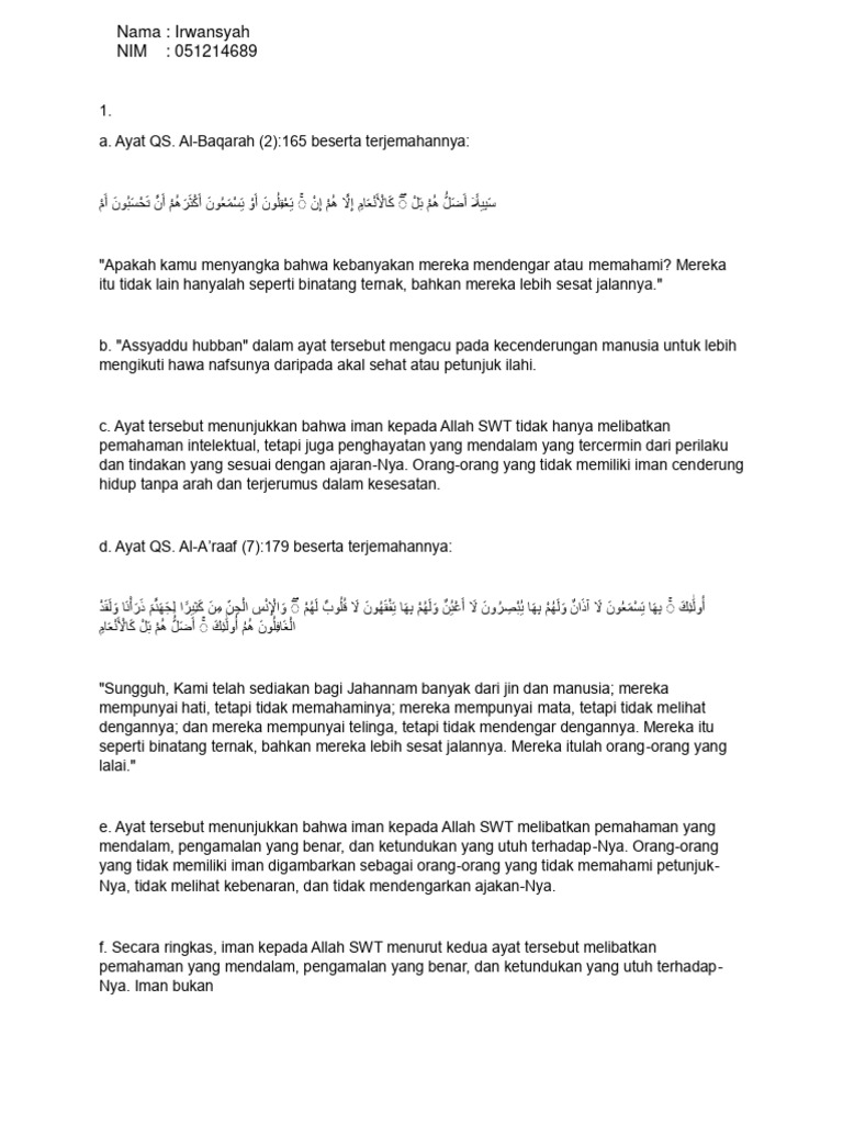 Tugas 1 Agama Islam | PDF