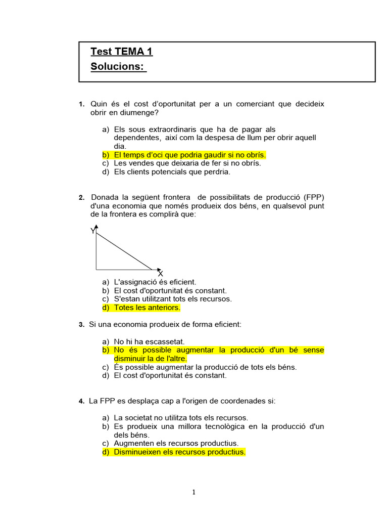 Tema 1 - Test - Solucionado | PDF