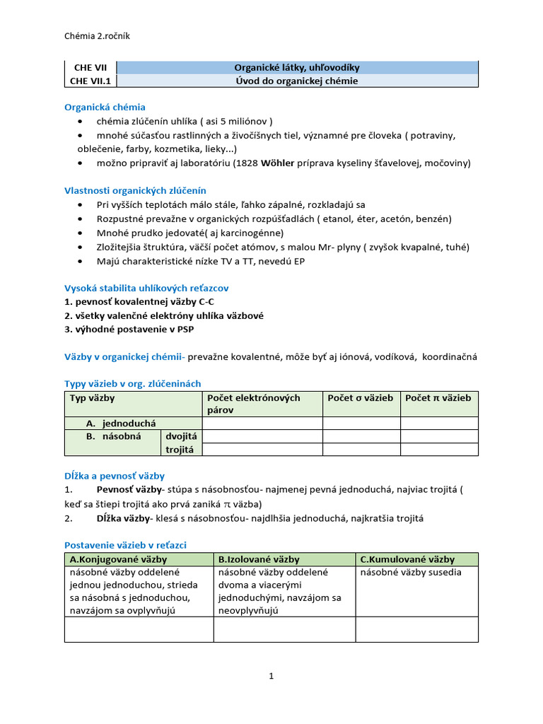 Úvod Do Organickej Chémie | PDF