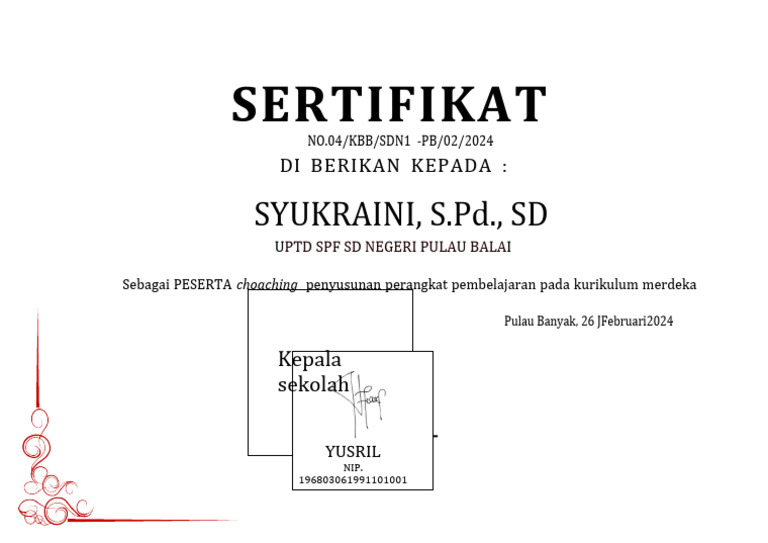 White and Red Modern Achievement Certificate | PDF