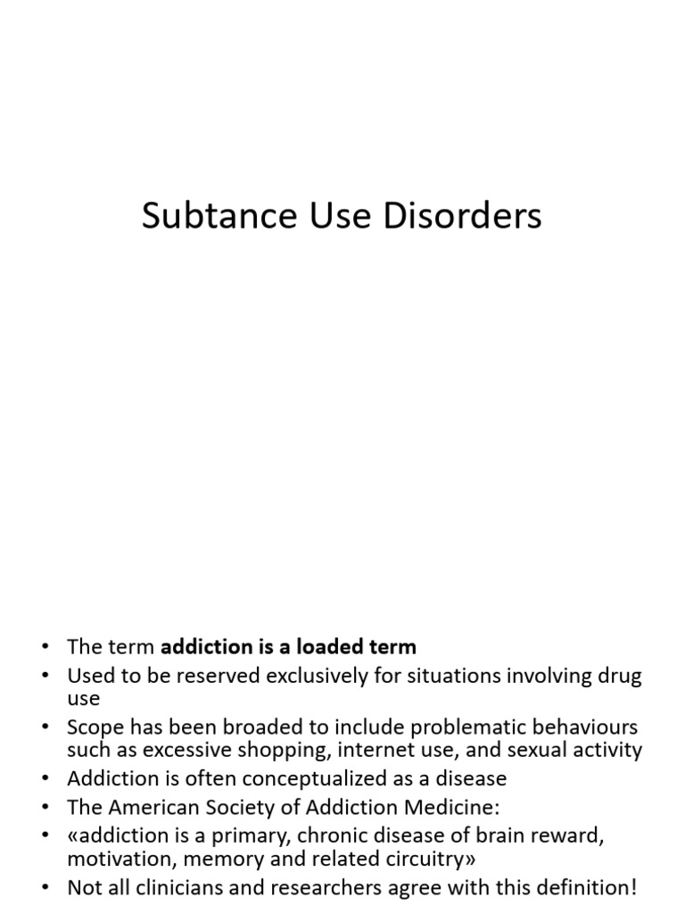 Understanding Substance Use Disorders | PDF | Substance Abuse ...