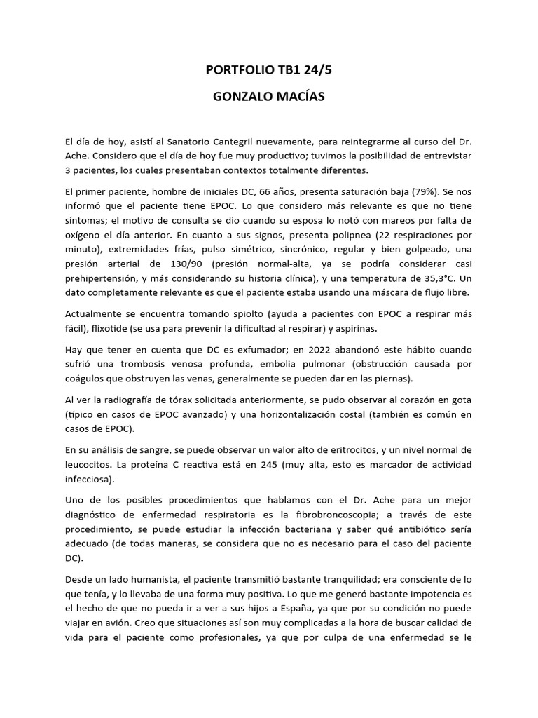 Portfolio 24-5 Gonzalo Macías | PDF | Trombosis | Enfermedad pulmonar ...