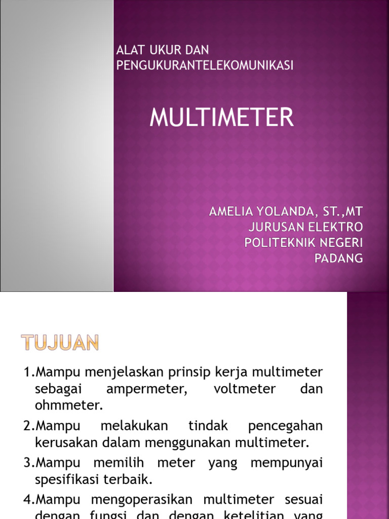 MULTIMETER | PDF