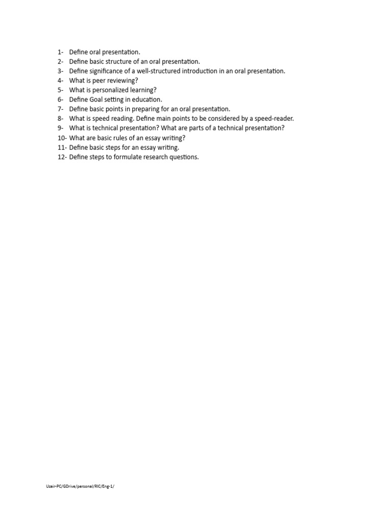 Key Elements of Effective Presentations | PDF | Speed Reading | Reading ...