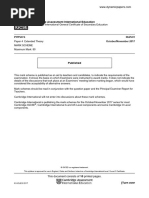 IGCSE Physics Topical Past Papers | PDF | Force | Pressure