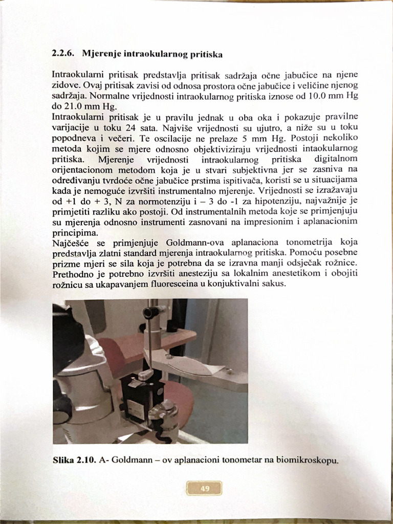 Merenje Intraokularnog Pritiska | PDF