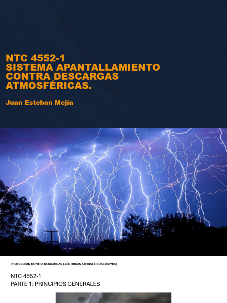NTC 4552-1 | PDF | Relámpago | Descarga electrostática