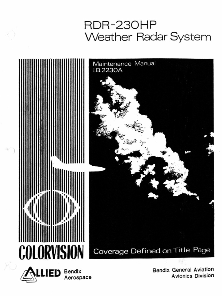 RDR-230HP Weather Radar Maintenance Manual | PDF | Radar | Avionics