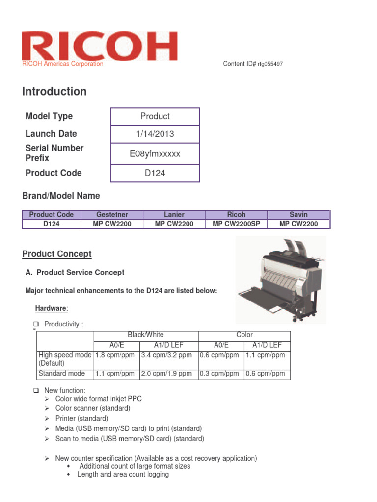 Guia de Producto MPCW2200 | PDF | Printer (Computing) | Image Scanner