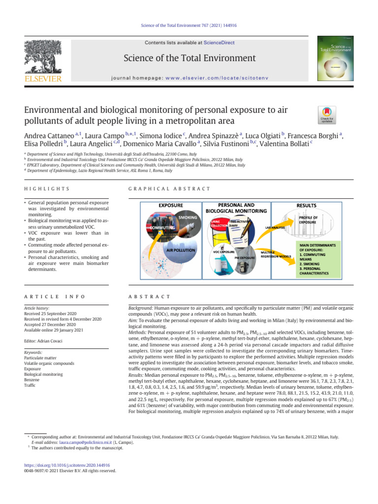 Total Environment Monitoring | PDF | Volatile Organic Compound | Air ...