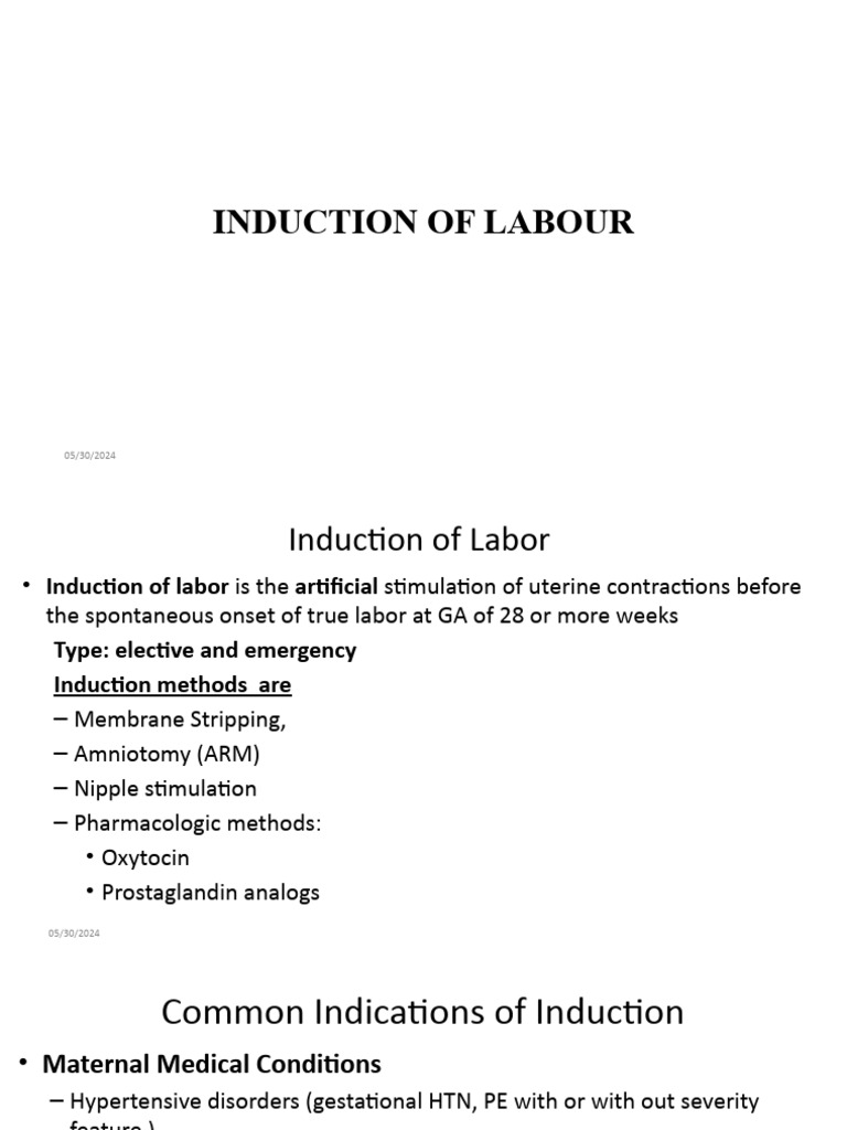 Labour Induction | PDF | Childbirth | Human Pregnancy