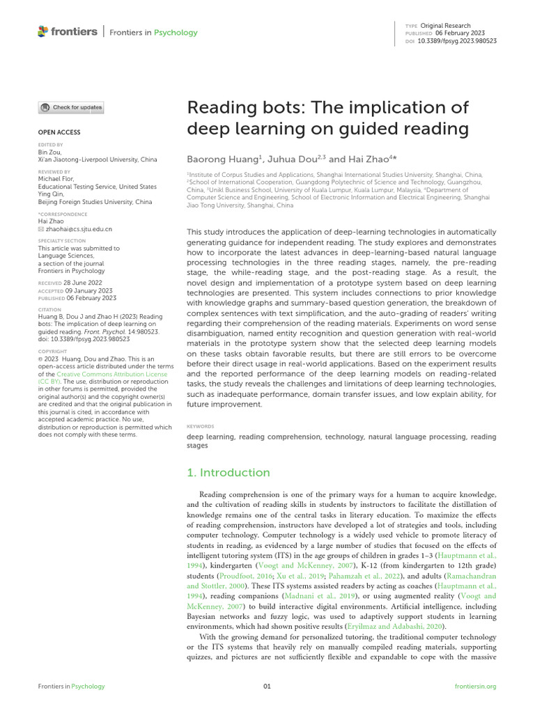 Reading Bots The Implication of Deep Learning On Guided Reading | PDF ...