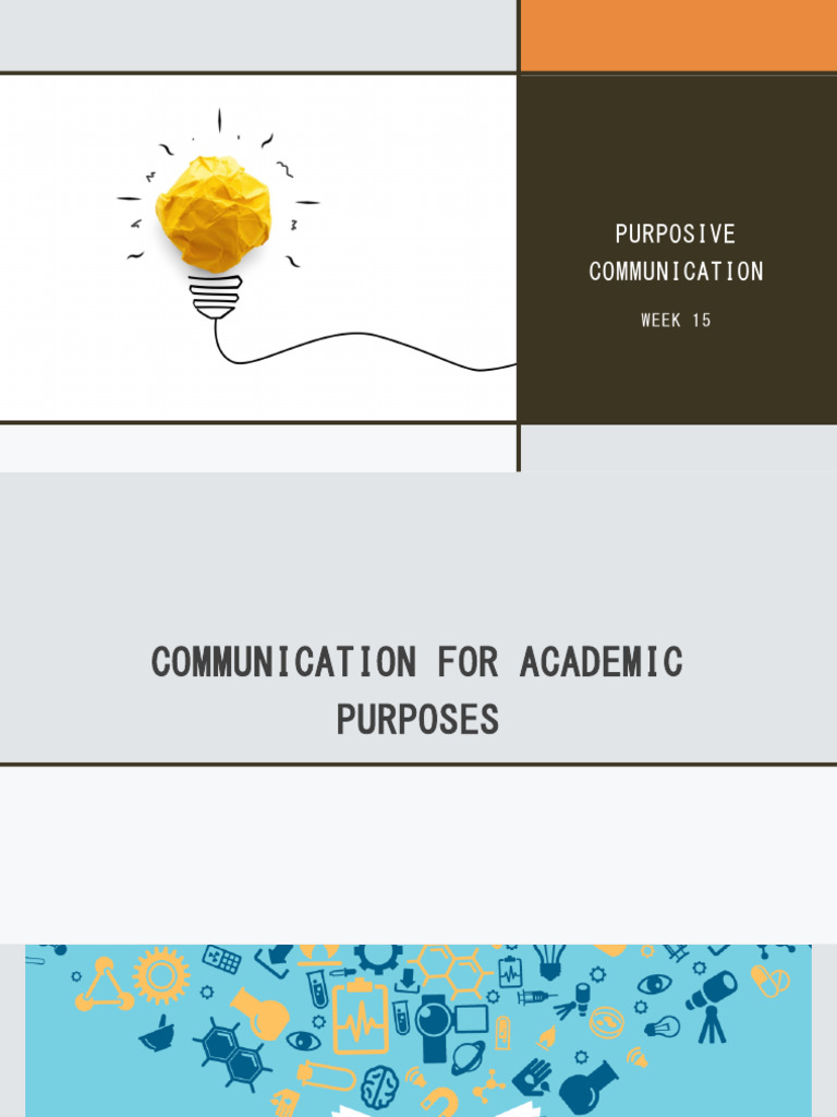 Purc111 - Week 15 - Communication For Academic Purposes | PDF ...