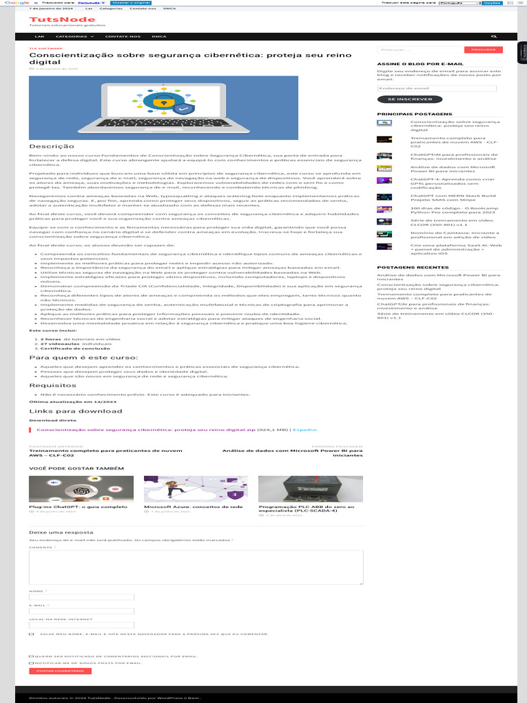 Conscientização Sobre Segurança Cibernética - Proteja Seu Domínio ...