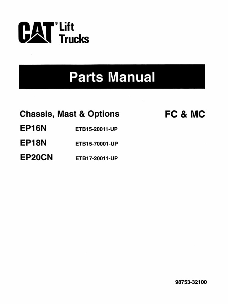 Parts Manual EP16N-20CN 98753-32100 | PDF | Vehicle Technology | Vehicles